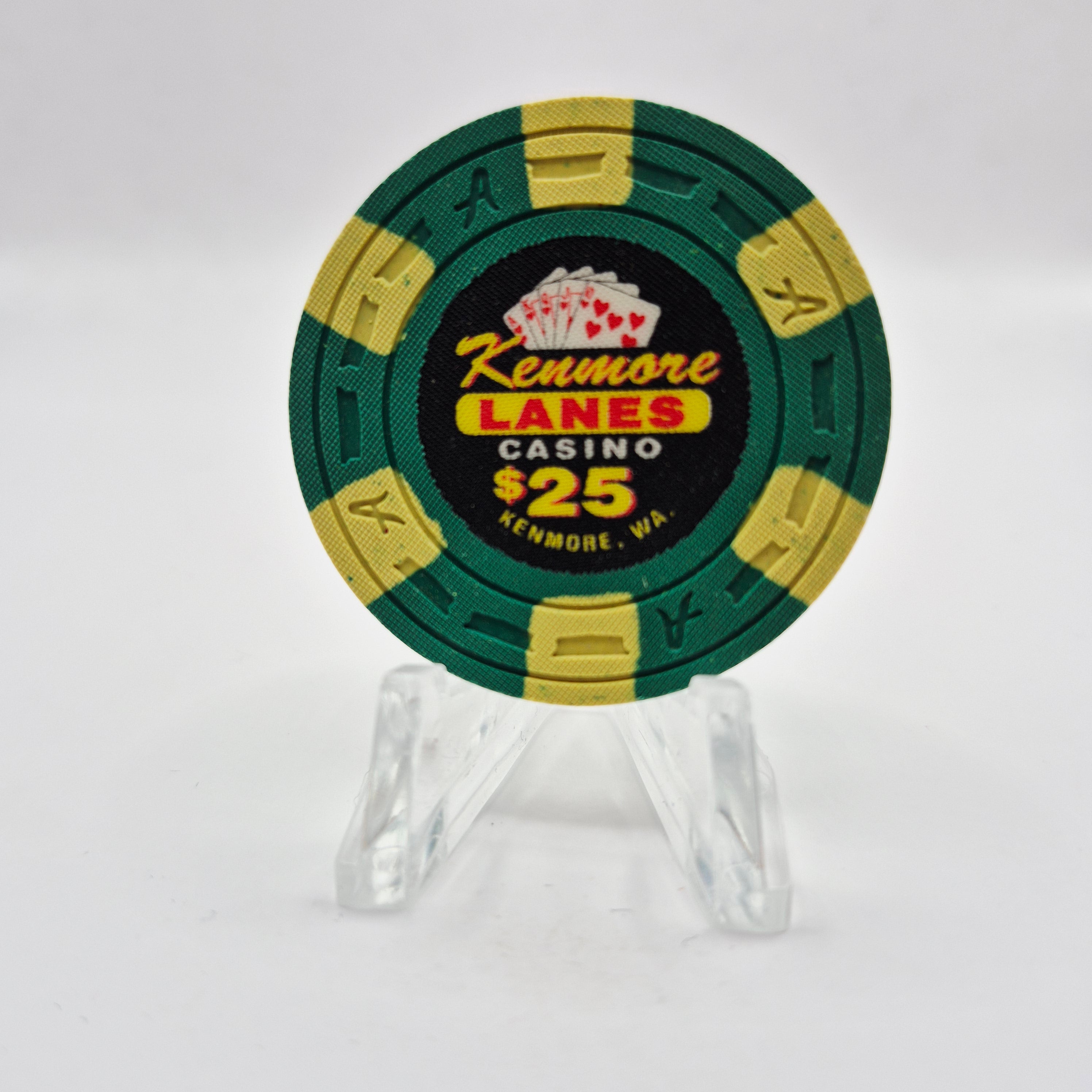 Kenmore Lanes Card Room Casino Kenmore Washington $25 Casino Chip *Unc ...